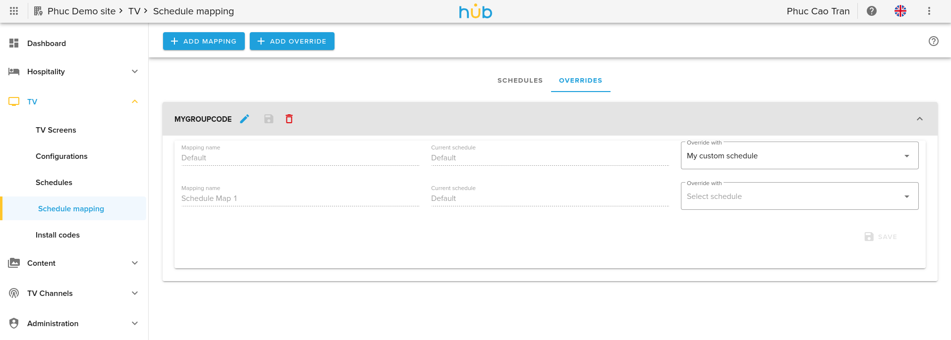 Screen Configurations | Hub - Documentation Portal