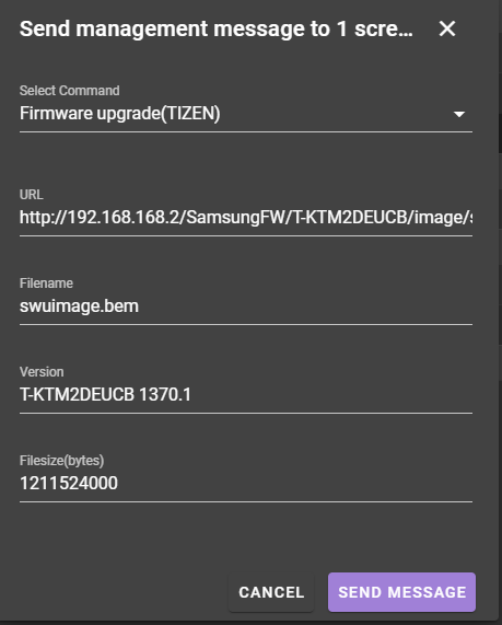 Installation details - Samsung Tizen TEP Hospitality TVs | Hub - Documentation Portal