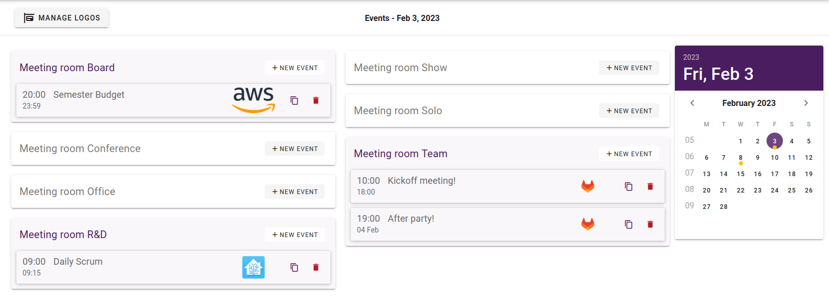Events | Hub - Documentation Portal